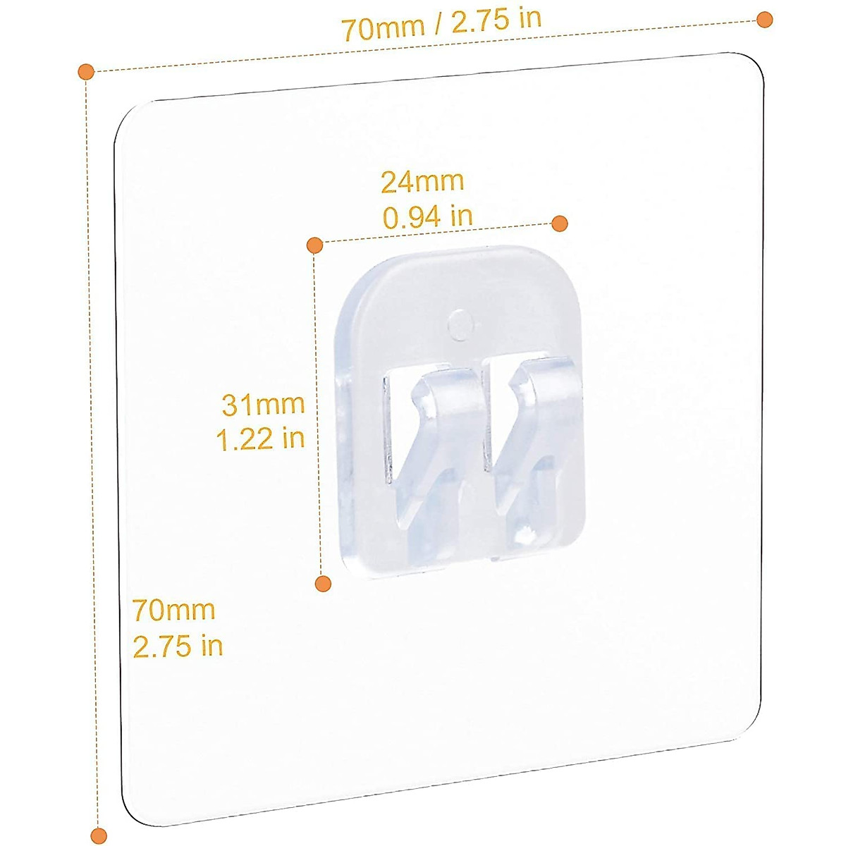 Ibuz.in Bathroom Shelf Adhesive Hooks Sticker Strong Hooks for Shower Caddy Basket Double Claw Wall Hooks Sticker for Kitchen Bathroom (7 x 7 cm) Pack of 8Pcs (8, Gold)