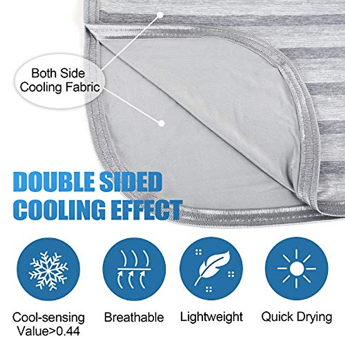 Cooling Throw Blanket with Double Sided Cold Effect, Lightweight Breathable Summer Blanket, Throw Blankets for Couch, Transfer Heat to Keep Body Cool for Hot Sleepers and Night Sweats,Throw XL 50"x70"