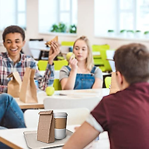 White Rectangular Molded Fiber Pulp Cafeteria Style Food Tray Size of 12”x 16” by MT Products (15 Pieces) - Made in The USA