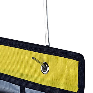 Tyenaza 30 Pockets Wall Hanging Storage Bag, Numbered Pockets Classroom Calculator Holder & Phone Pockets Chart Organizer Hanging Door (Navy Blue)