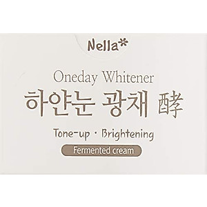 Nella Whitening and Brightening Tone-Up Cream, Fermented Natural Ingredients, Korean Beauty, 50 ml