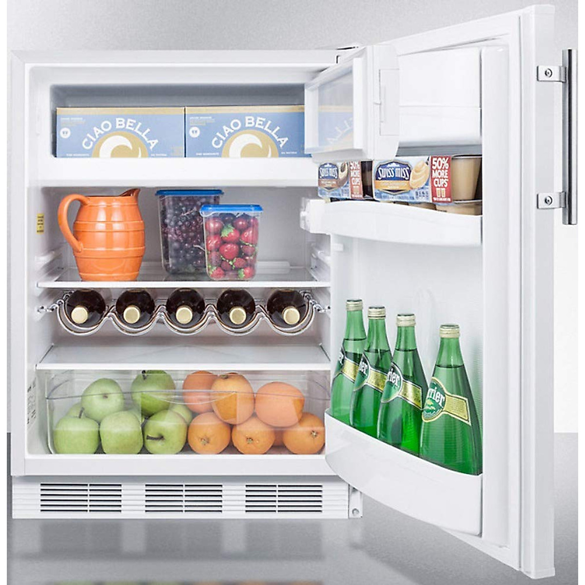 Summit CT661W 24 Inch Freestanding Compact Refrigerator with 5.1 cu. ft. Capacity, Right Hinge Cycle Defrost, CFC Free in White