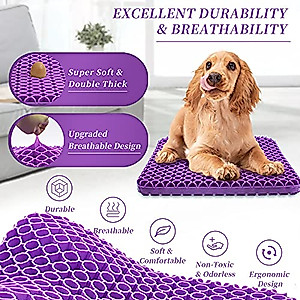 Rongbaor Extra-Large Gel Seat Cushion Chair Cushions for Office Chair, Egg Chair Pillow for Tailbone, Back, Sciatica Pain Relief, Breathable Chair Pad for Car Wheelchair Kitchen