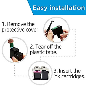 High Yield for HP Ink 67XL Black Color Combo Pack, for HP67 67 Ink Cartridges Compatible for HP Envy 6055e 6000, DeskJet 2755e 2700, 4155e 4100 6055 6455e 6400 4100e 2700e 6455 4155 2742e 2755 Printer