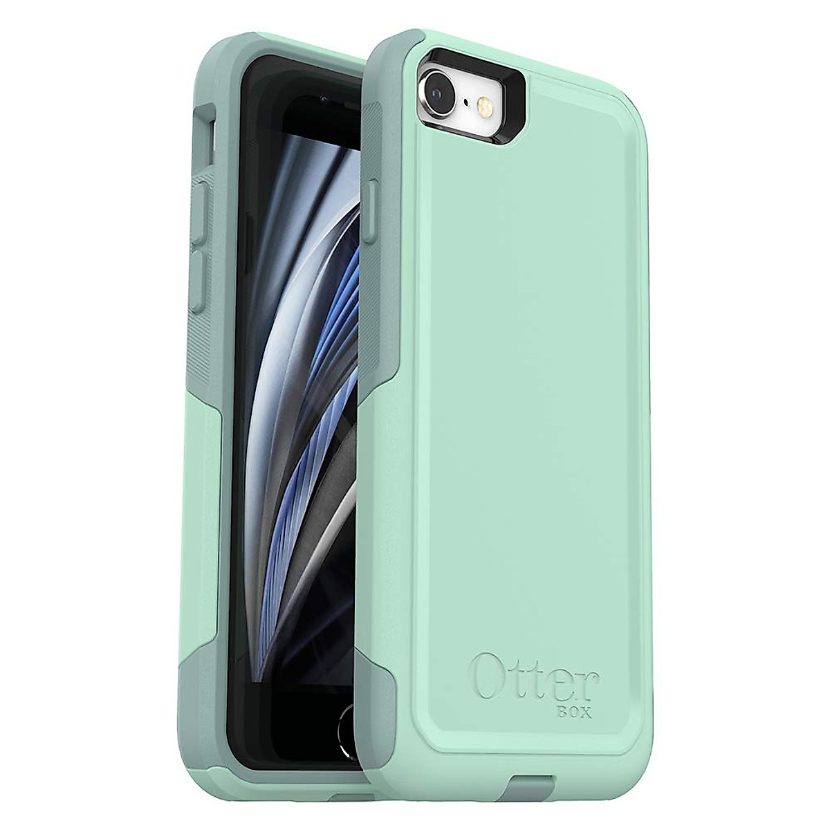 OtterBox iPhone SE 3rd & 2nd Gen, iPhone 8 & iPhone 7 (Not Compatible with Plus Sized Models) Commuter Series Case - OCEAN WAY (AQUA SAIL/AQUIFER), Slim & Tough, Pocket-Friendly, with Port Protection