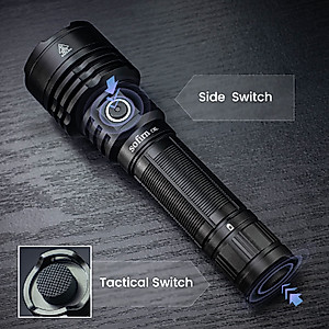 sofirn C8L Rechargeable Flashlight with 3100 Lumens, Tactical Flashlight Up to 531m, IPX8 Waterproof, for Emergency, Heavy Duty, Search and Outdoor Use