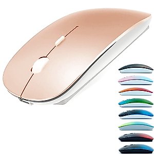 KLO Bluetooth Mouse for MacBook/MacBook air/Pro/iPad, Wireless Mouse for Laptop/Notebook/pc/iPad/Chromebook (BT/B Rose Gold)