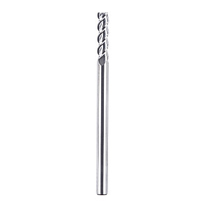 SpeTool 1/4 End Mill for Aluminum 3 Flutes CNC Spiral Router Bit for Aluminum Cut Non-Ferrous Metal Upcut Extra Long 4 inches