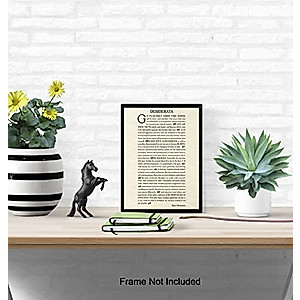 Desiderata Poem Wall Art Print - Max Erhman - Unframed Typography - Makes a Great Gift for Home Decor - Inspirational and Motivational - Ready to Frame (8x10) Photo