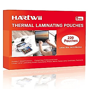 Hartwii 300 Pack 3mil Laminating Sheets 9x11.5 inches and 220 Pack 5mil Laminating Pouches,Hold 8.5x11 inches,Lamination Sheets Paper for Laminator Round Corner Letter Size