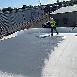 Ames Research Laboratories SEB5 AMES Elasto-Barrier Adhesive Base Coat-5 Gallon, Gray Primer Perfect for RV, Wood, Roofs and More-Expands and Contracts 1200% -Made in The USA, Grey Liquid Rubber