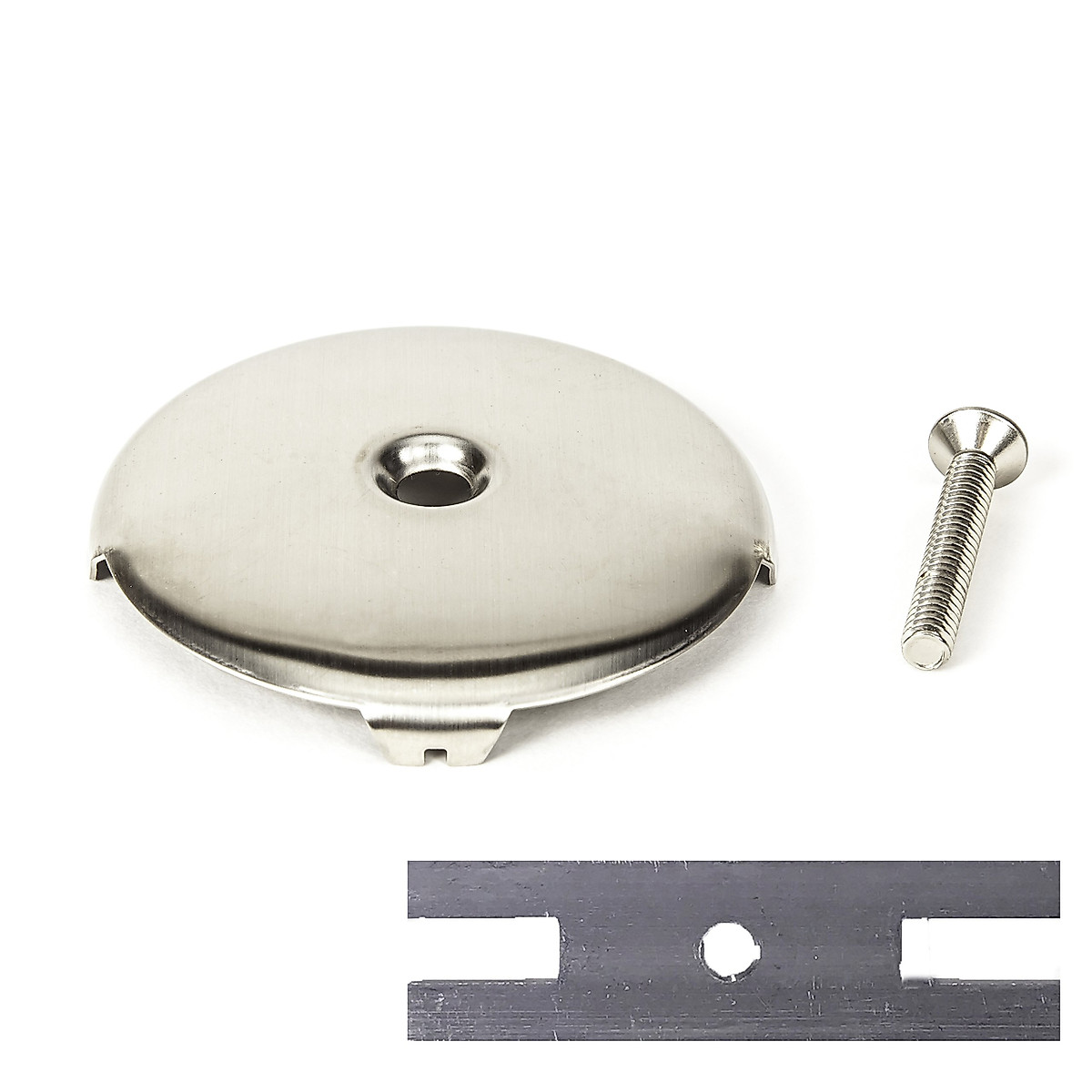 PF WaterWorks PF0966-BN Lift n Turn (Twist Close) Bath Tub Drain Assembly (Coarse Drain 11.5 TPI + Stopper + One (1) Hole Face Plate - Free Hair Catcher/Strainer - Eliminate Clogs Brushed Nickel