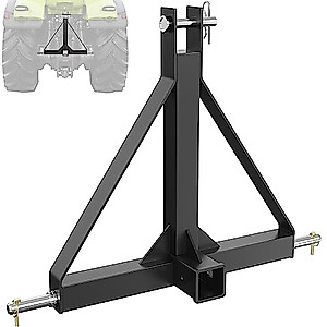 VEVOR 3 Point Hitch Receiver, 3 Point 2" Receiver Trailer Hitch Category 1 Tractor Tow Drawbar Adapter with Pins, Compatible with Kubota, Mahindra, Ford, Yanmar, John Deere, Massey Ferguson