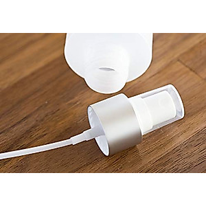 JUVITUS 6 oz Clear Natural Refillable Plastic Squeeze Bottle with Silver Fine Mist Sprayer (6 pack)