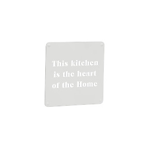 Foreside Home & Garden 10 inch Diameter This Kitchen is The Heart White Laser Cut Foreside Home and Garden Decorative Metal Wall Sign