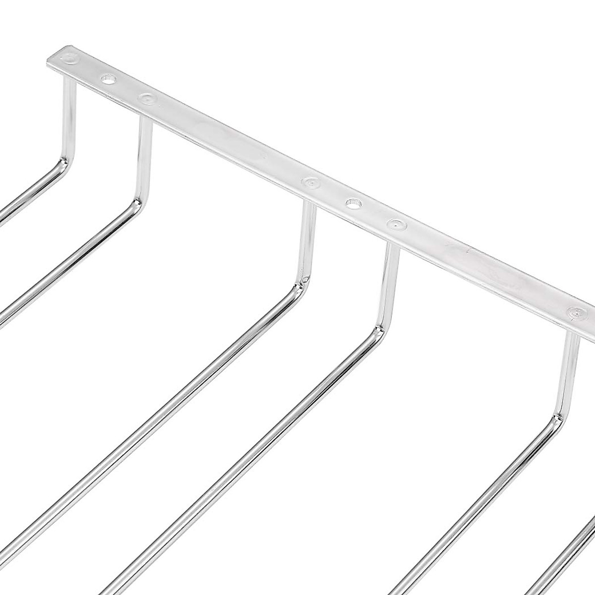 Dianoo Wine Glass Rack Under Cabinet, 304 Stainless Steel Wine Glasses Holder, Stemware Racks Storage For Bar Kitchen 30cm 3 Rows