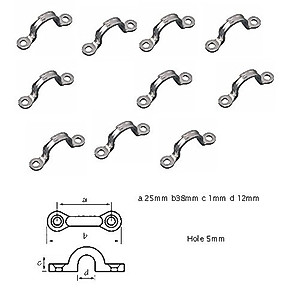 H2o Stainless Steel Canoe Kayak Pad Eyes (Pack 10)