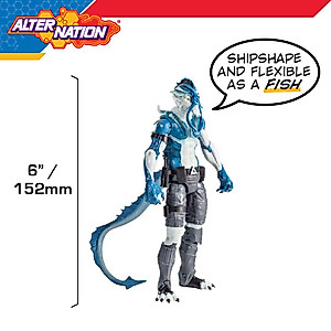 Alter Nation El Ray Human Stingray Electric EEL Hybrid Web Cartoon Dark Horse Comics Graphic Novel Action Figure with “Lightning Storm” Light up Feature & Mini Comic Book Great Gift for Kids 6 & Up