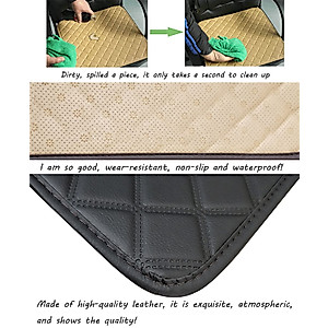 Leather Chair Cushion Pad Office Computer Chair Boss Chair Pad Non-Slip Waterproof Dining Chair Cushion Car Sofa Leather Seat Cushion ( Color : Black , Size : 50*50cm )