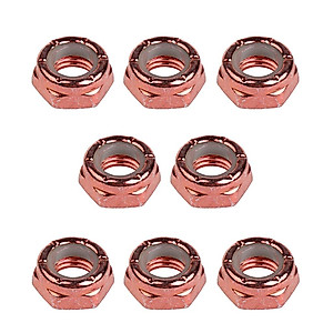 Inzopo 8pcs Skateboard Truck Wheel Axle Screw Nuts Longboard Hardware Accessories for Men Women Outdoor Skateboarding Chocolate