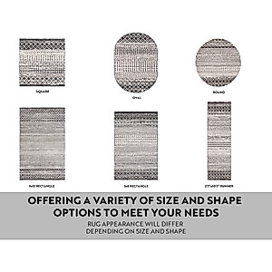 Livabliss Chester Boho Moroccan Area Rug,9' x 12'6",Black