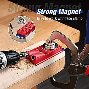 WORKPRO 125 Pieces Drill Jig Kit, Full Pocket Hole Jig with 100 Self Tapping Screws and 20 Plugs - Carpentry Guide, Oblique Hole Positioner Ideal for Woodworking