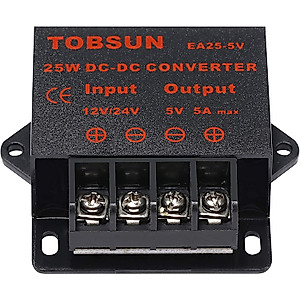 DC-DC Buck Converter 12V 24V Step Down to 5V 5A 25W Voltage Regulator Power Converter Adapter Module Transformer