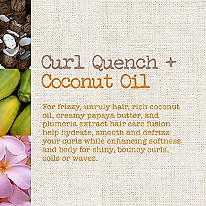 Maui Moisture Curl Quench + Coconut Oil Anti-Frizz Curl-Defining Hair Milk to Hydrate and Detangle Tight Curly Hair, Softening Leave-In Treatment, Vegan, Silicone & Paraben-Free, 8 fl oz