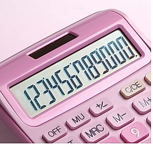 MJWDP 12Digit Desk Calculator Large Buttons Financial Business Accounting Tool Battery and Solar Power School Office Small Supplies
