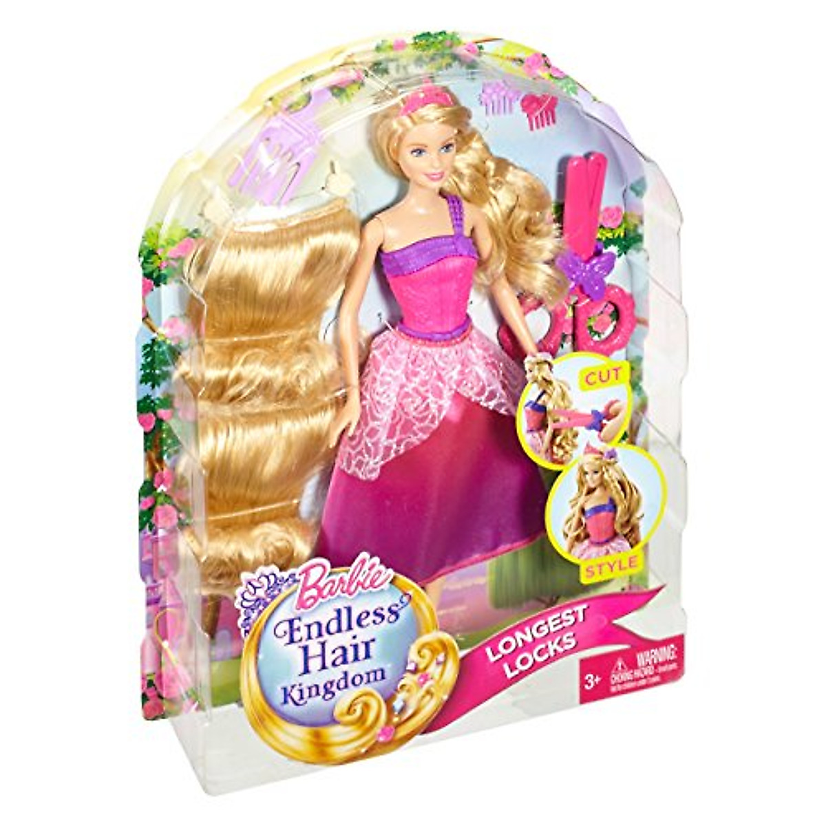 Barbie Endless Hair Kingdom Princess Doll, Pink