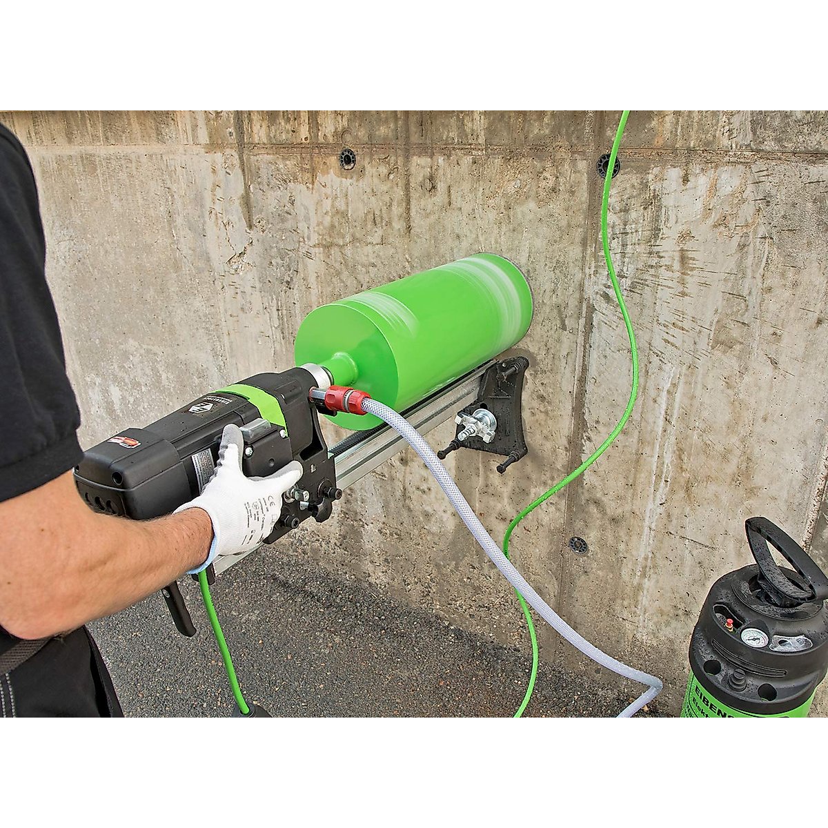 CS Unitec DBE 201 8" Capacity Concrete Core Drill - Wet Diamond Core Drilling Rig - For Concrete, Brick, Block, and Stone - MADE IN GERMANY - 110V