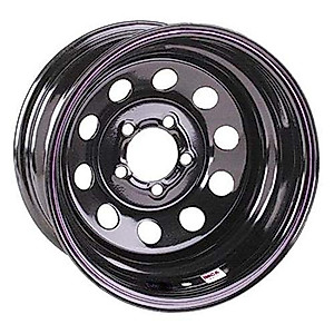 Speedway Motors 15x8 IMCA Approved Wheel, 2" Backspace, 5x4.5 Bolt Pattern, Lightweight Steel Construction, 5/8" Stud Holes, Black Painted Finish, Durable for up to 3500 lbs. Stock Car