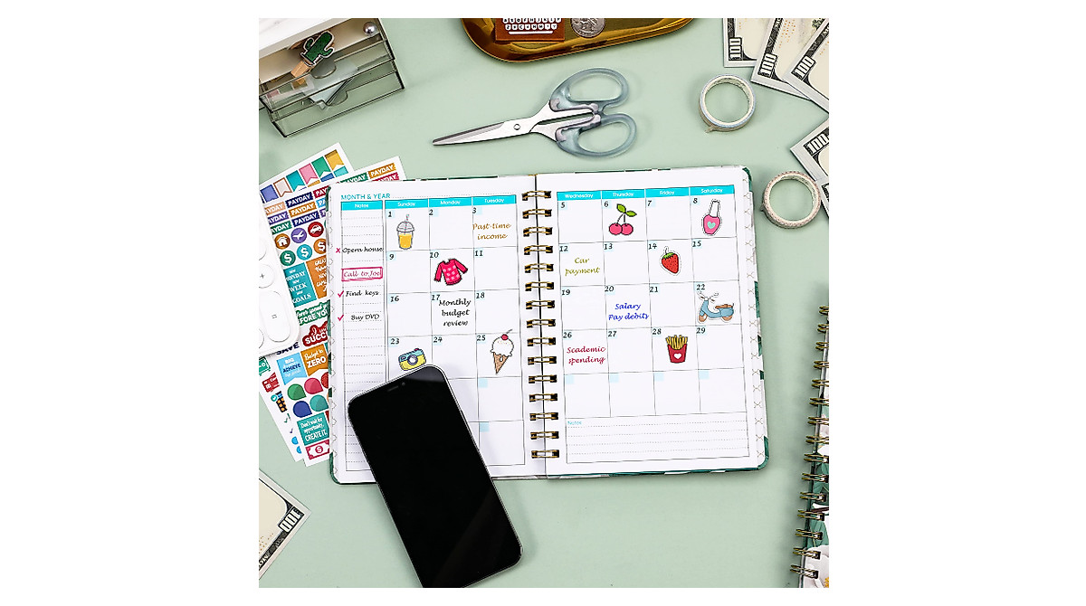 Pinchoco Green Leaves Budget Planner - Organize Finances Efficiently