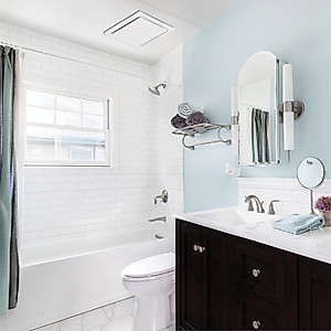 Homewerks 7140-110 Bathroom Fan Ceiling Mount Exhaust Ventilation, 2.5 Sones, 110 CFM, White