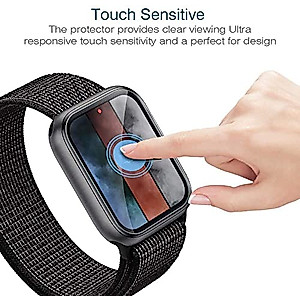 LK 6 Pack Designed for Apple Watch Screen Protector 44mm, Apple Watch SE/Series 6 5 4 44mm & Series 8 7 45mm- Bubble Free Flexible TPU HD Clear Film for iWatch 44mm/45mm