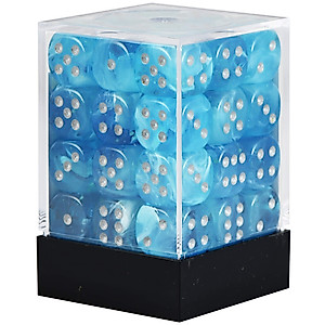 Chessex 27966 Dice, Sky W/Silver, 12 mm