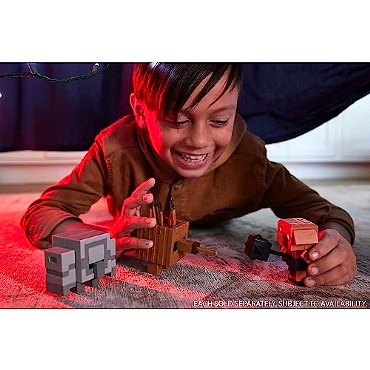 Mattel Minecraft Legends Action Figure, Cobblestone Golem with Attack Action & Accessory, Collectible Toy, 3.25-inch