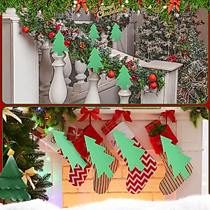 Seajan 100 Pcs Green Paper Christmas Tree 12 Inch Christmas Tree Shape Cutouts Double Sided Cardboard Christmas Tree for Craft Bulletin Board School Classroom Xmas Winter Party Decor