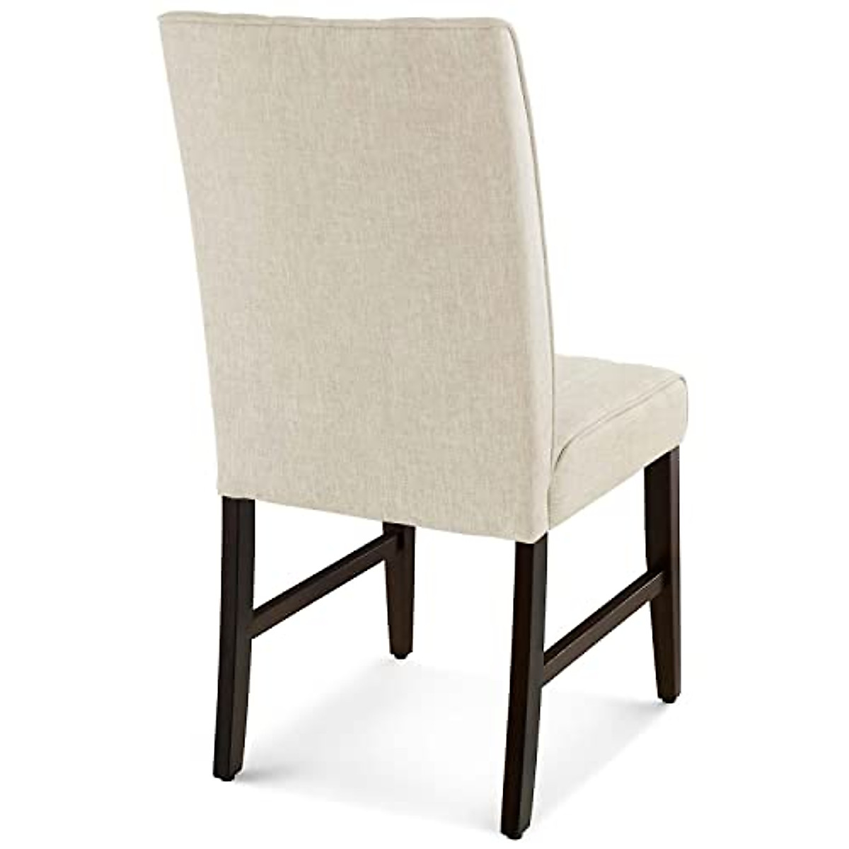 Modway Motivate Channel Tufted Upholstered Fabric Dining Side Chair, Set of 2, Beige