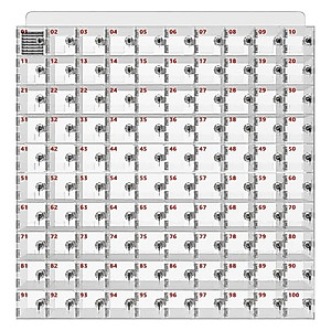 100 Slots Cell Phone Locker Box for Classroom, Clear Acrylic Cell Phone Storage Cabinet Bin with Door Locks for Office Factory Employees, 41×7.2×41in