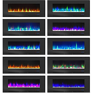Hanover Winchester Mahogany Electric Fireplace TV Stand Mantel with Crystal Rock Display, Realistic LED Multi-Color Flames, Fireplace Heater Entertainment Center with A/V Shelves and Remote Control