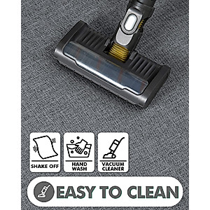 LUMI Large Indoor Door Mat, 36"x59" Non Slip Rubber Backing Entrance Mat, Easy Clean Low Profile Ultra Thin Entryway Mat for Inside House, Patio, Grey