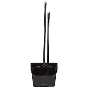 AmazonCommercial Sectional Handle Upright Lobby Dust Pan & Broom Set - 3-Pack