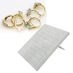 UPQRSG Jewelry Rings Display Tray, 50 Slots Ring Organizer with Soft Flannelette, Ring Earring Jewelry Display Tray Organizer Holder, Jewelry Organizer Stands for Selling Rings Earrings Show