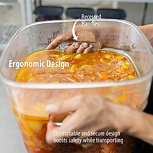 Cambro FreshPro 22Qt Food Storage Container in Clear for Industrial and Kitchen Use, Pantry Organization and Ingredient Freshness