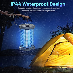 Jawlark Bug Zapper Outdoor, 4200V Electric Mosquito Zapper Indoor, Insect Fly Zapper Waterproof with 5ft Power Cord, Mosquito Killer for Home, Patio, Kitchen, Backyard, Camping, Plug-in