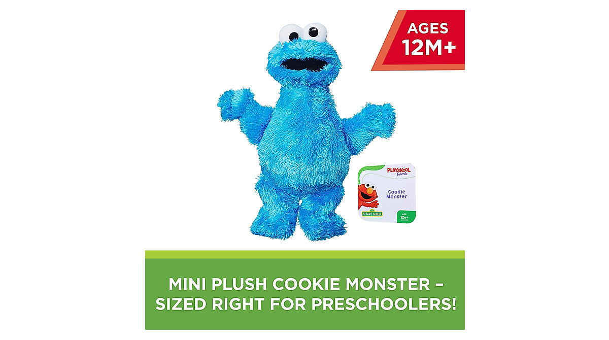 Sesame Street Mini Plush Cookie Monster Toy for Toddlers & Kids