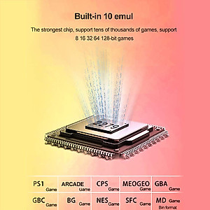 DesirePath Handheld Game Console, Portable Video Game Console, 8GB 4 inch Screen 10000 Classic Games Handheld Video Game Player Support Multiple Game formats, Black