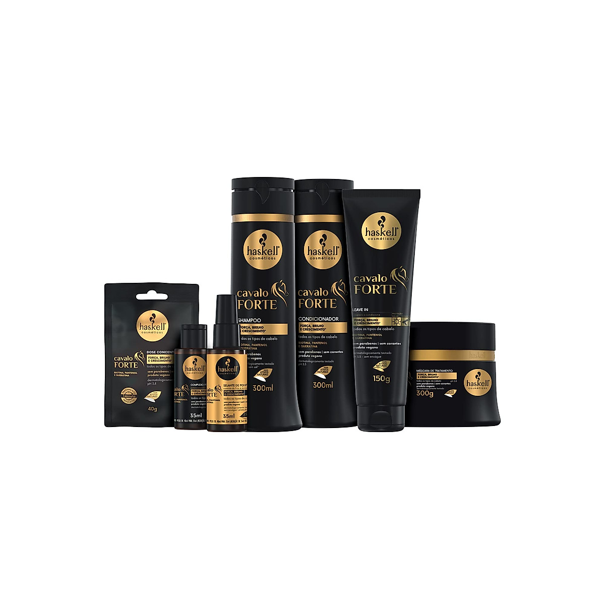 Haskell - Linha Cavalo Forte - Shampoo Forca e Brilho 300 Ml - (Strong Horse Collection - Strength and Shine Shampoo 10.14 Fl Oz)