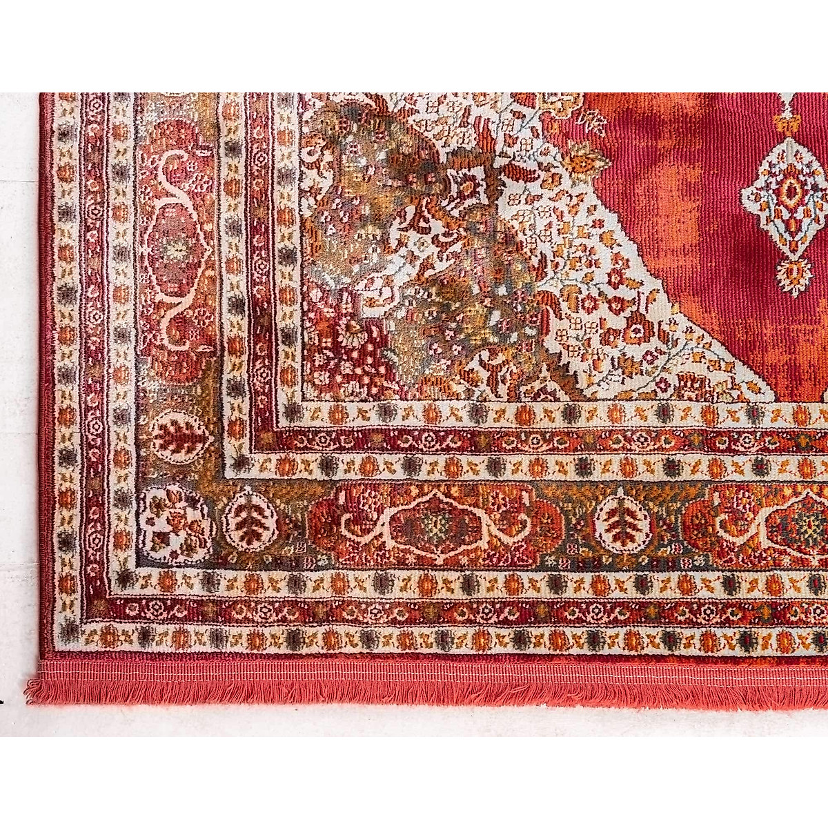 Unique Loom Baracoa Collection Area Rug - Regla (2' 2" x 6' 1" Runner, Red/ Green)